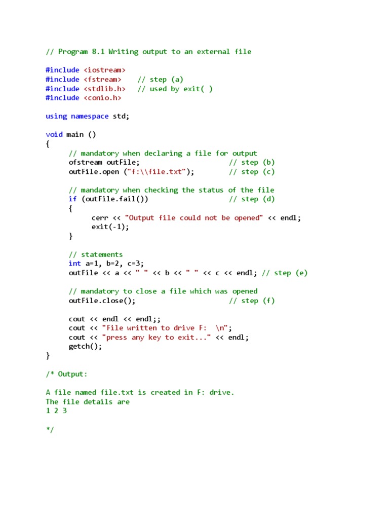 Chapter 8 Examples | PDF | Filename | Namespace