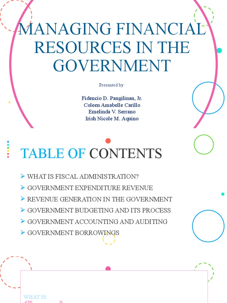 Managing Government Financial Resources | PDF | Debt | Fiscal Policy