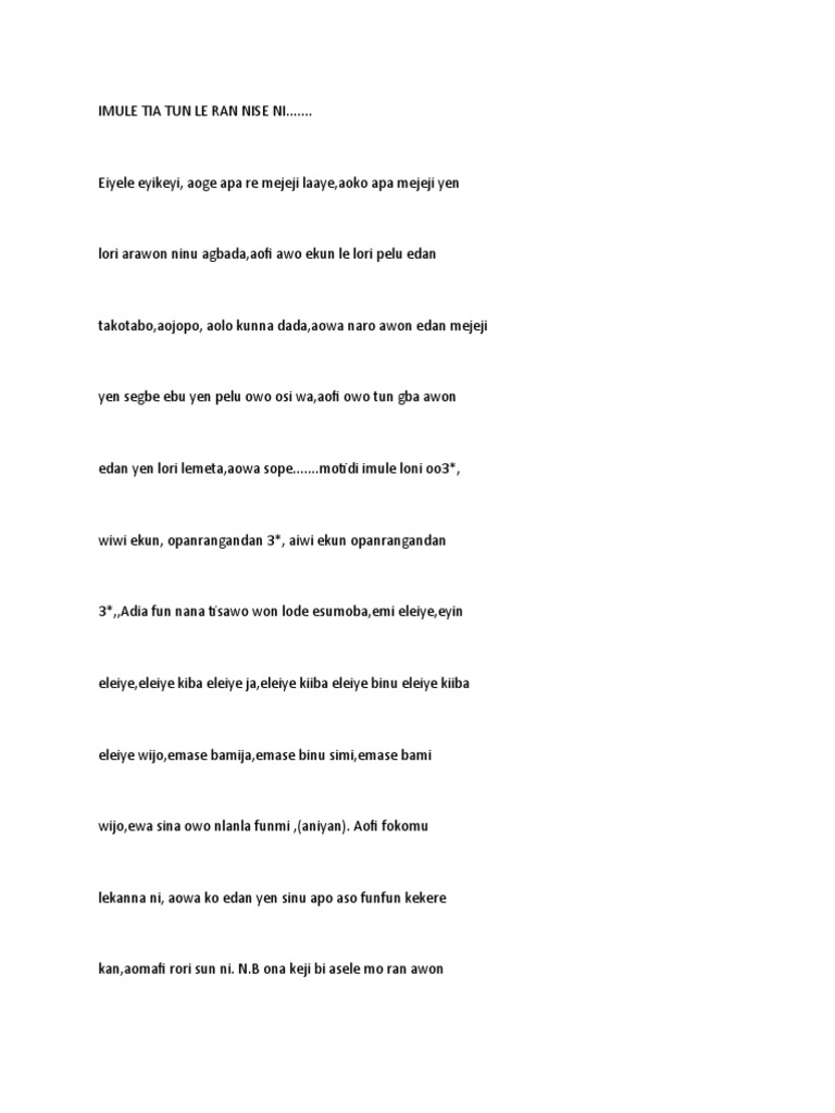 Imule Tia Tun Le Ran Nise Ni | PDF | Politics