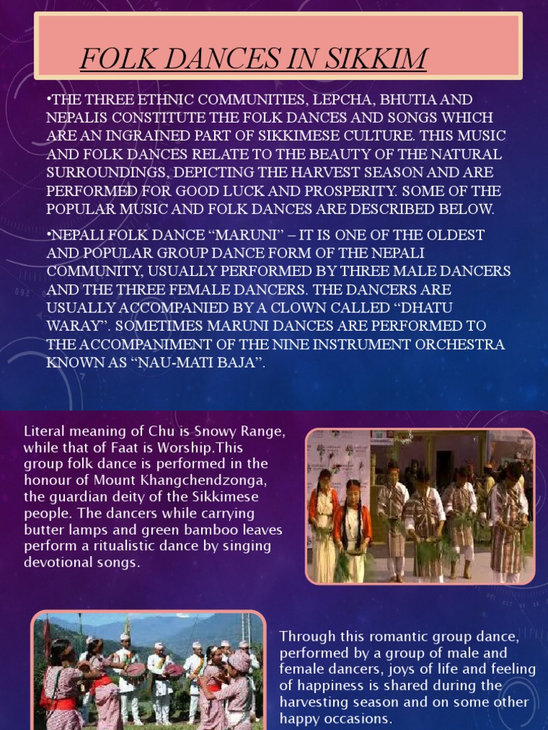 Folk Dances in Sikkim | PDF | Dances | Entertainment (General)