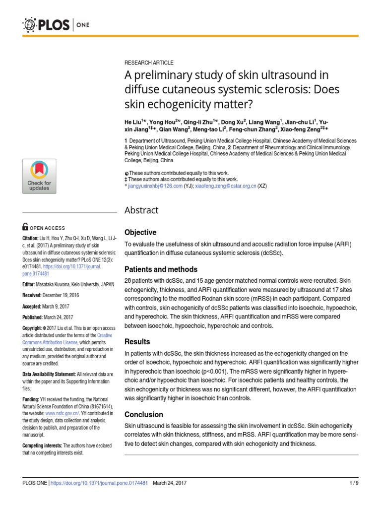 Integumentary - Research Article | PDF | Medical Ultrasound ...