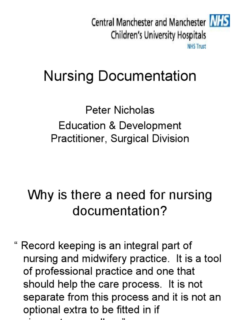 Nursing Documentation | PDF