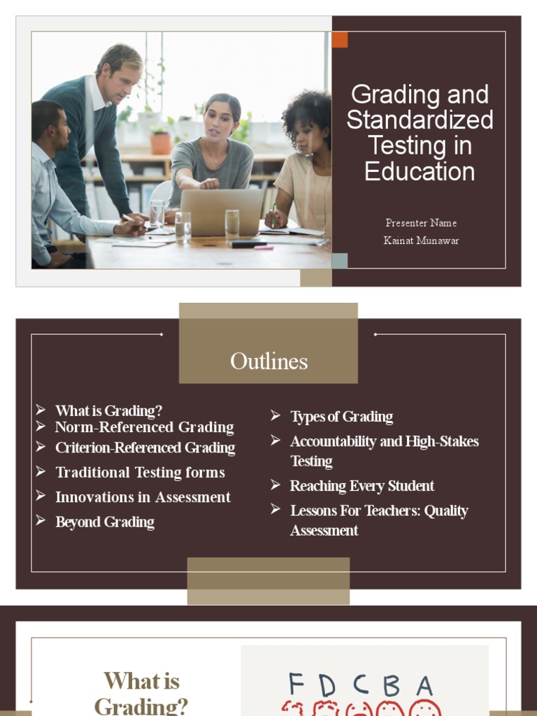 Grading and Testing Methods in Education | PDF | Standardized Tests ...