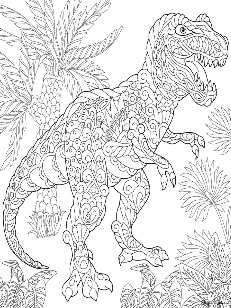 Tyrannosaurus Rex Dinosaur Mandala | PDF