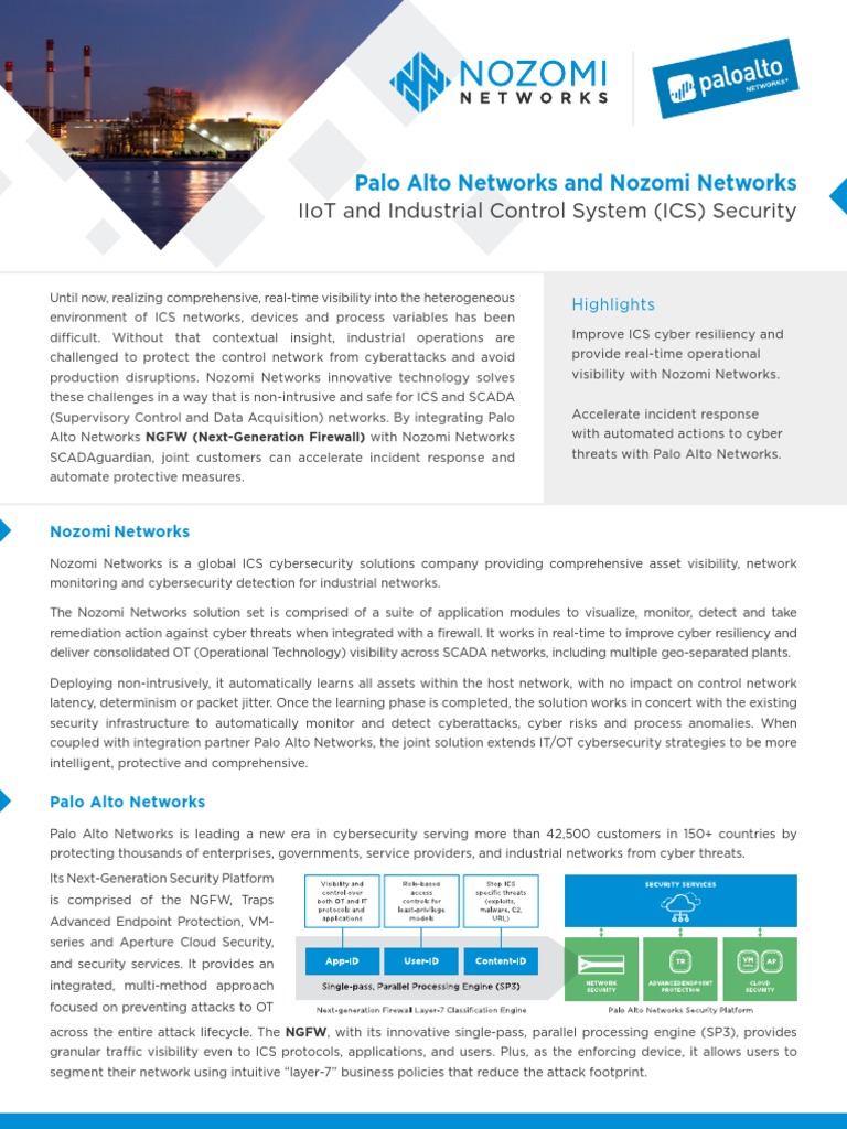 Iiot and Industrial Control System (Ics) Security: Palo Alto Networks ... Iiot and Industrial Control System (Ics) Security: Palo Alto Networks ...