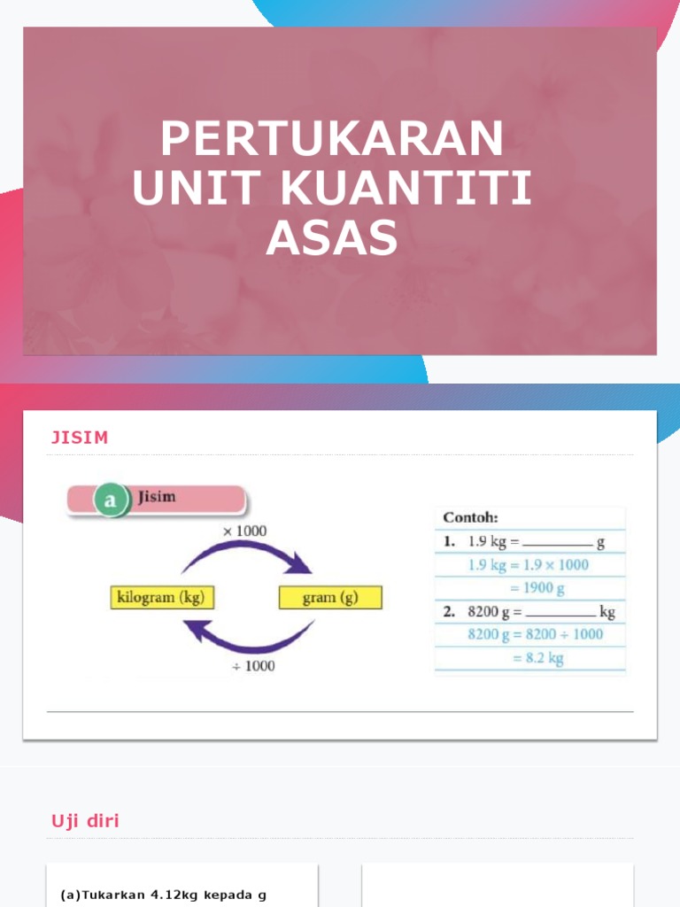 1.3 Pertukaran Unit Kuantiti Asas | PDF