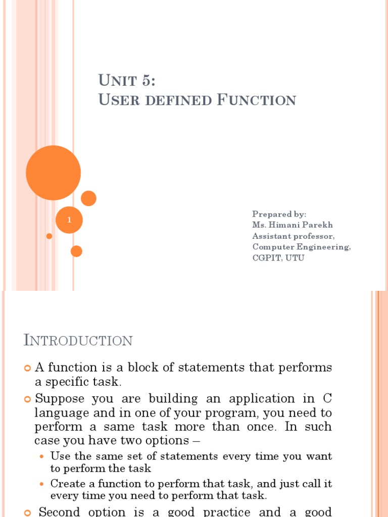 Unit 5 | PDF | Parameter (Computer Programming) | Subroutine