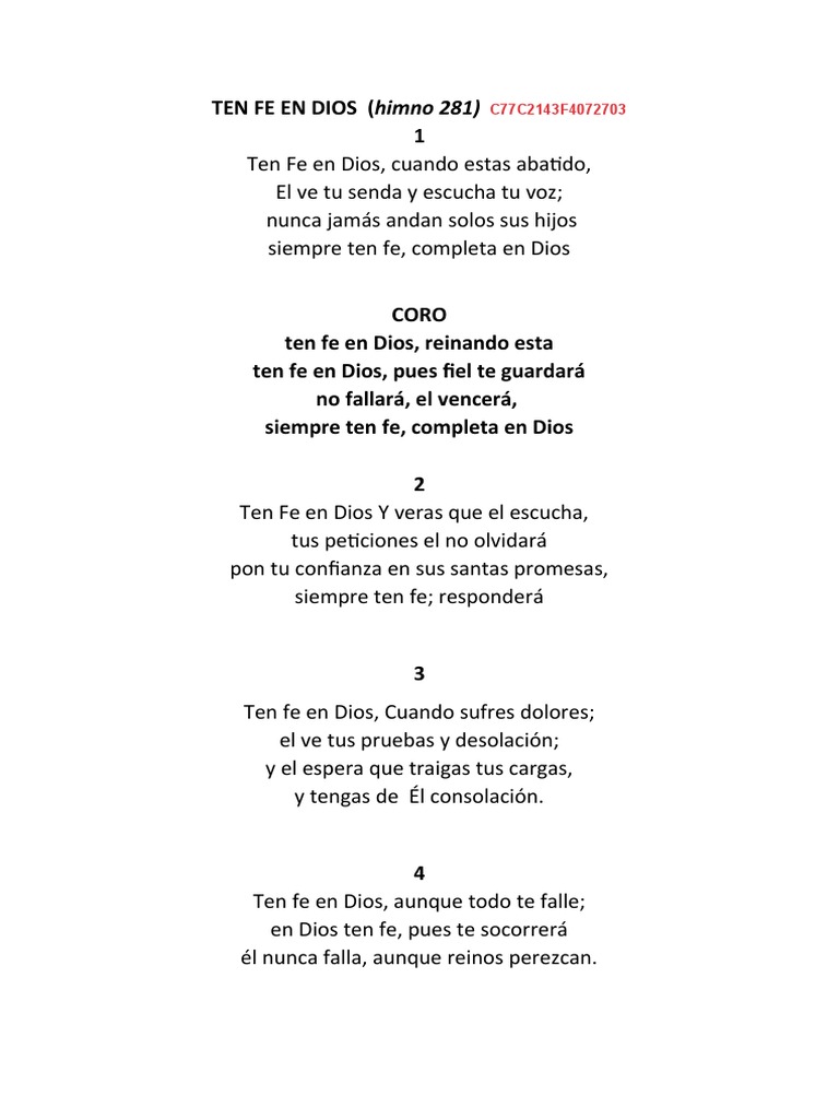 Ten Fe en Dios | PDF