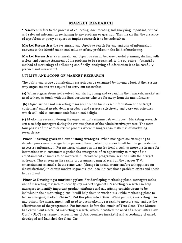 Market Research | PDF | Marketing Research | Research Design