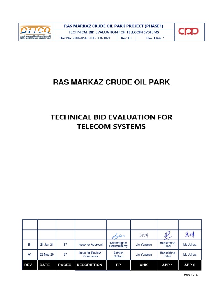 Ras Markaz Crude Oil Park Project (Phase1) | PDF | Specification ...