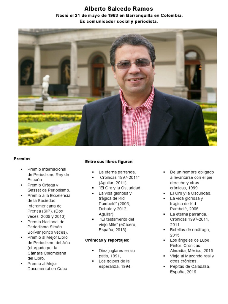 Alberto Salcedo Ramos | PDF | Medios de comunicación en masa | Noticias