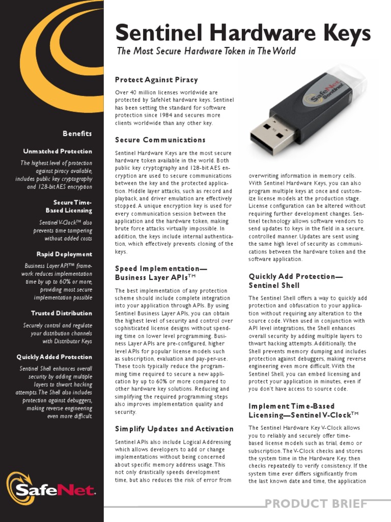 Sentinel Hardware Keys: The Most Secure Hardware Token in The World ...