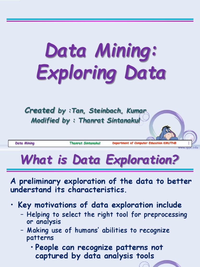 Chapter 3 Data Exploration | PDF | Mean | Median