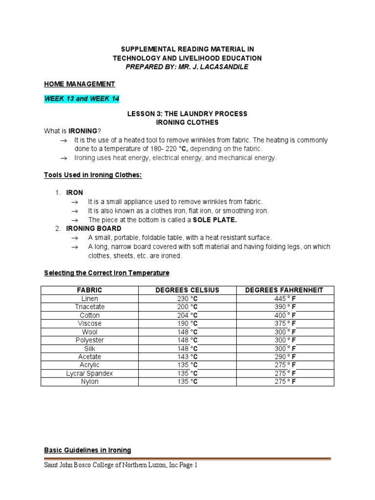 TLE 9 READING MATERIALS 13 and 14 | Download Free PDF | Textiles ...