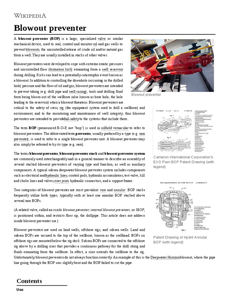 Blowout Preventer | PDF | Blowout (Well Drilling) | Mechanical Engineering