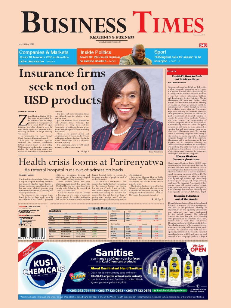 E Newspaper 14 - 20 May 2020 | PDF | Hospital | Credit