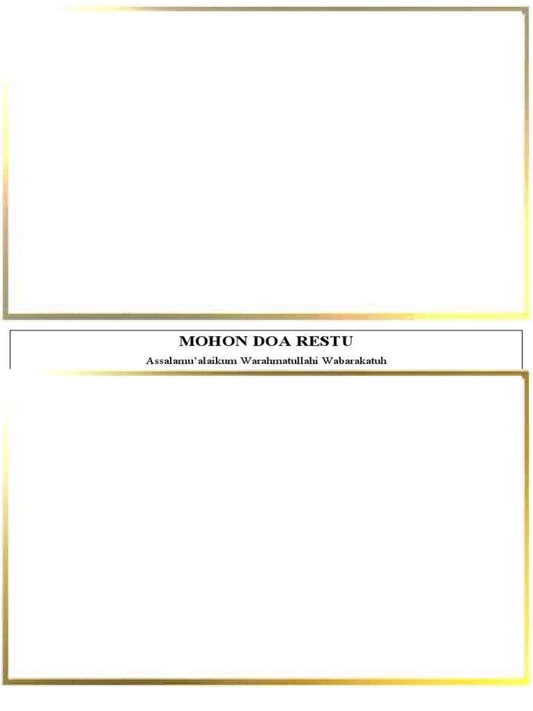 Mohon Doa Restu Ngunduh Mantu | PDF