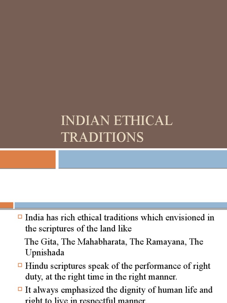 Indian Ethical Traditions | PDF | Bhagavad Gita | Trust Law