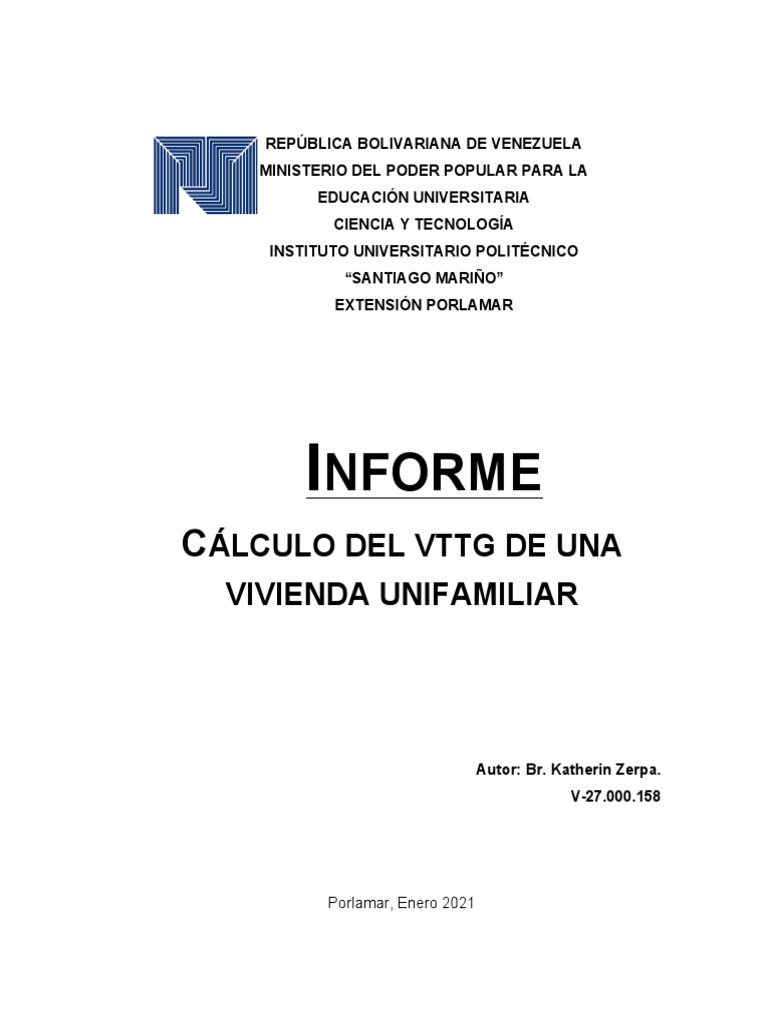 Cálculo VTTG Vivienda | PDF | Sectores Economicos | Naturaleza