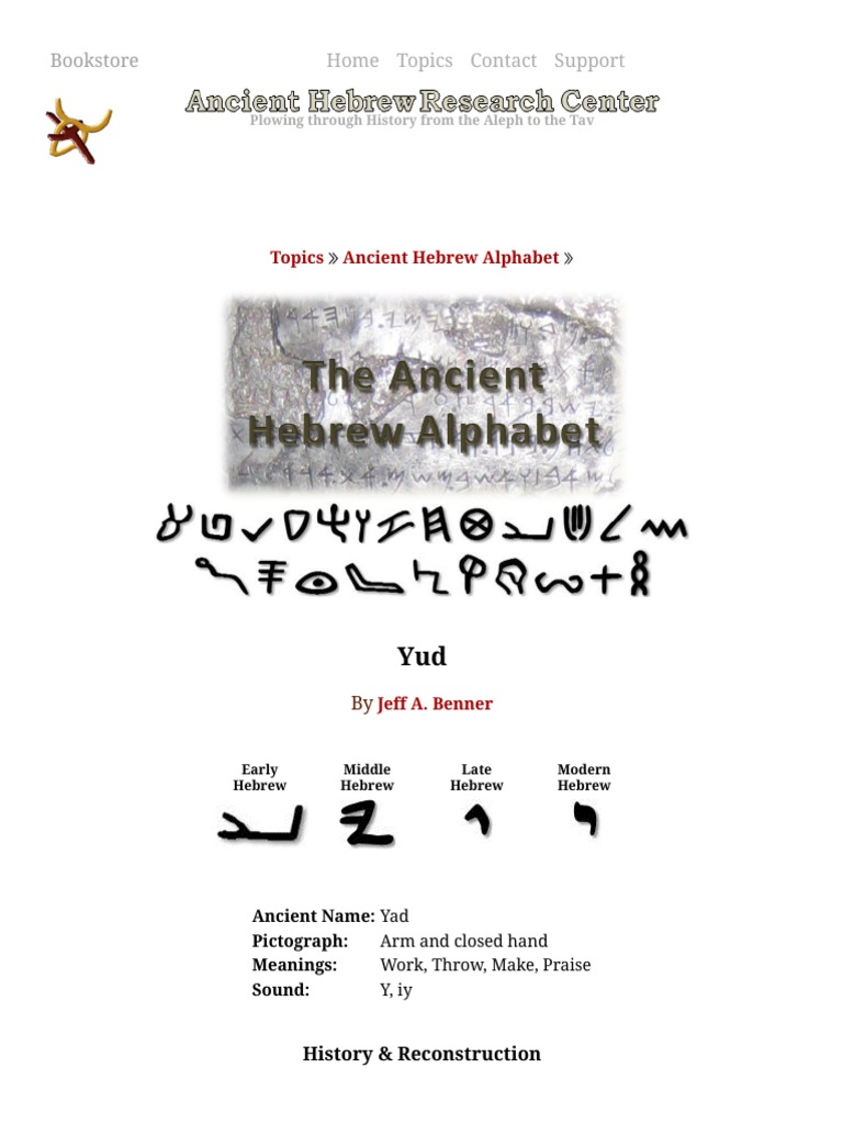 The Ancient Hebrew Alphabet - AHRC-Yod | PDF | Hebrew Language | Alphabet