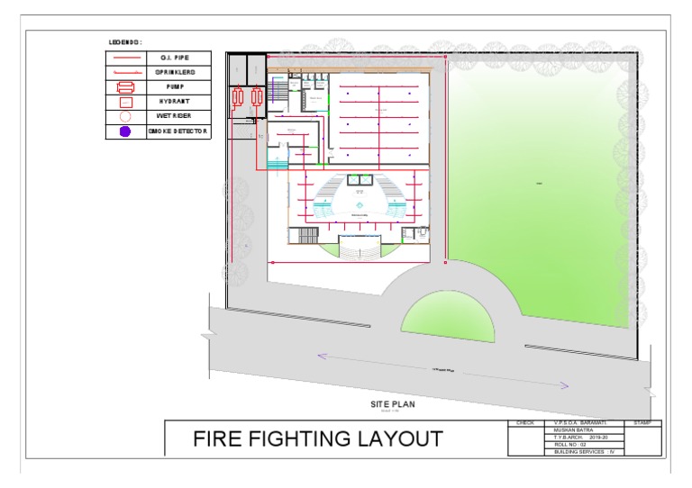 Fire Fighting Layout: Site Plan | Download Free PDF | Fire Sprinkler ...