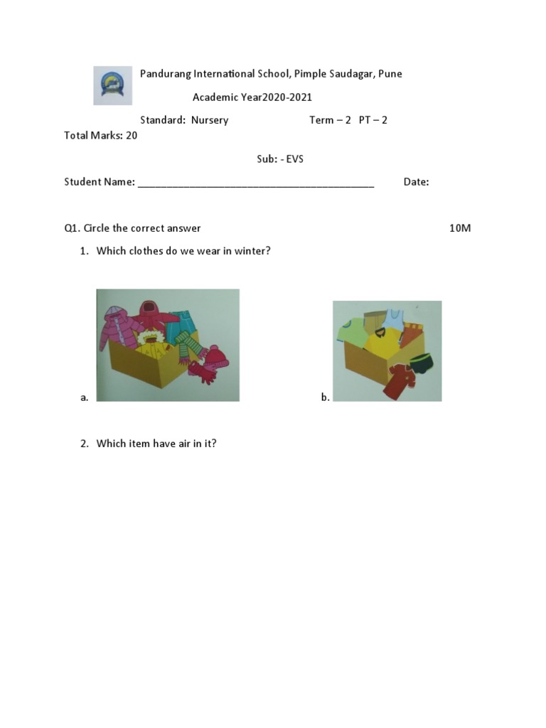 PT2 Nursery EVS Paper | PDF