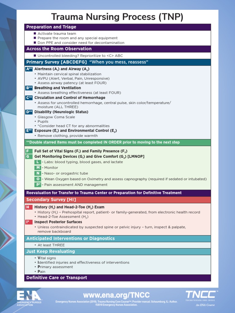 Trauma Nursing Process (TNP) : Preparation and Triage | PDF
