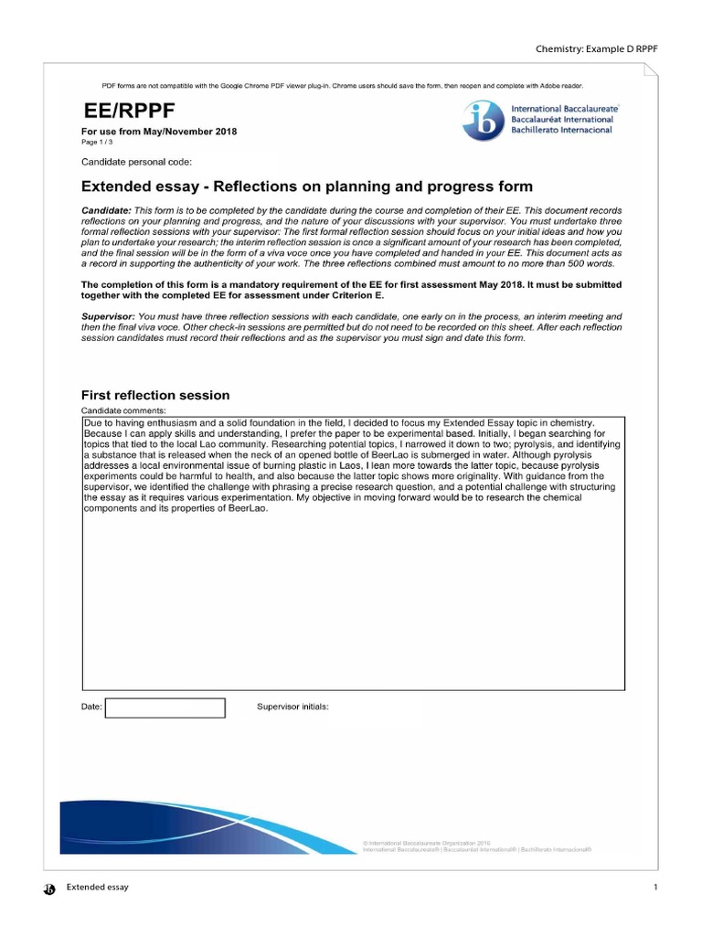 EE Chemistry Sample D RPPF | PDF