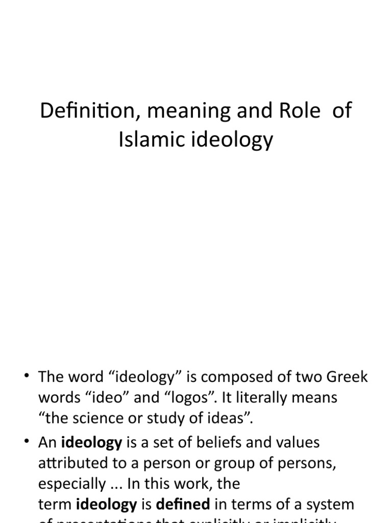4.islamic Ideology, Concept, Meaning and Role | PDF