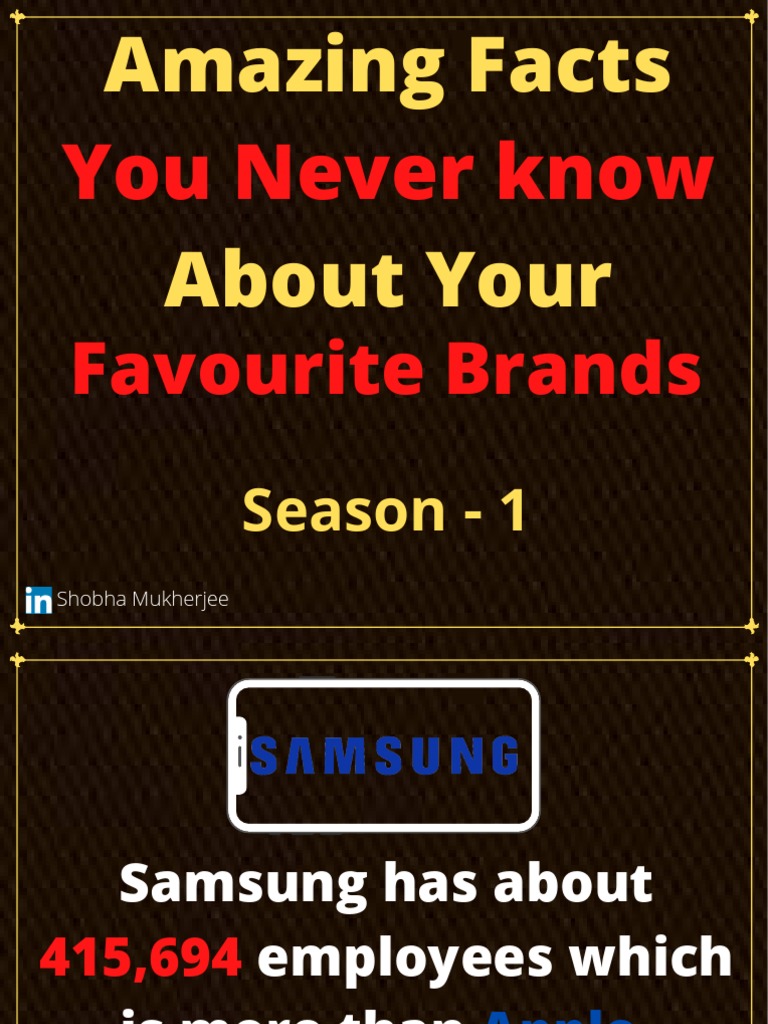 Amazing Facts You Never Knew About Your Favourite Brands | PDF