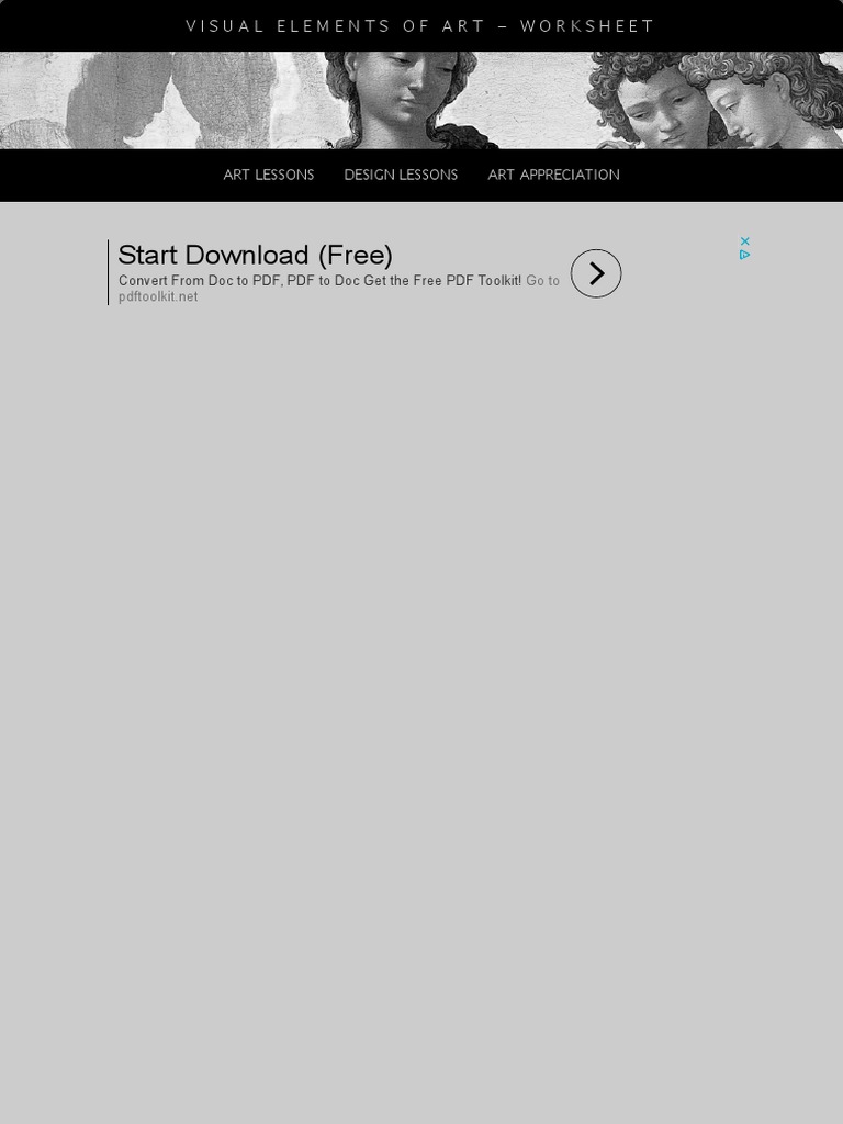 Visual Elements of Art - Worksheet | PDF