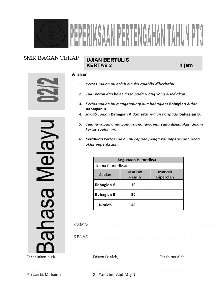Muka Depan BM PT3 PPT K2 | PDF