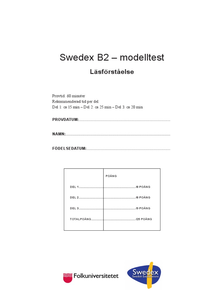 Swedex b2 Las | PDF