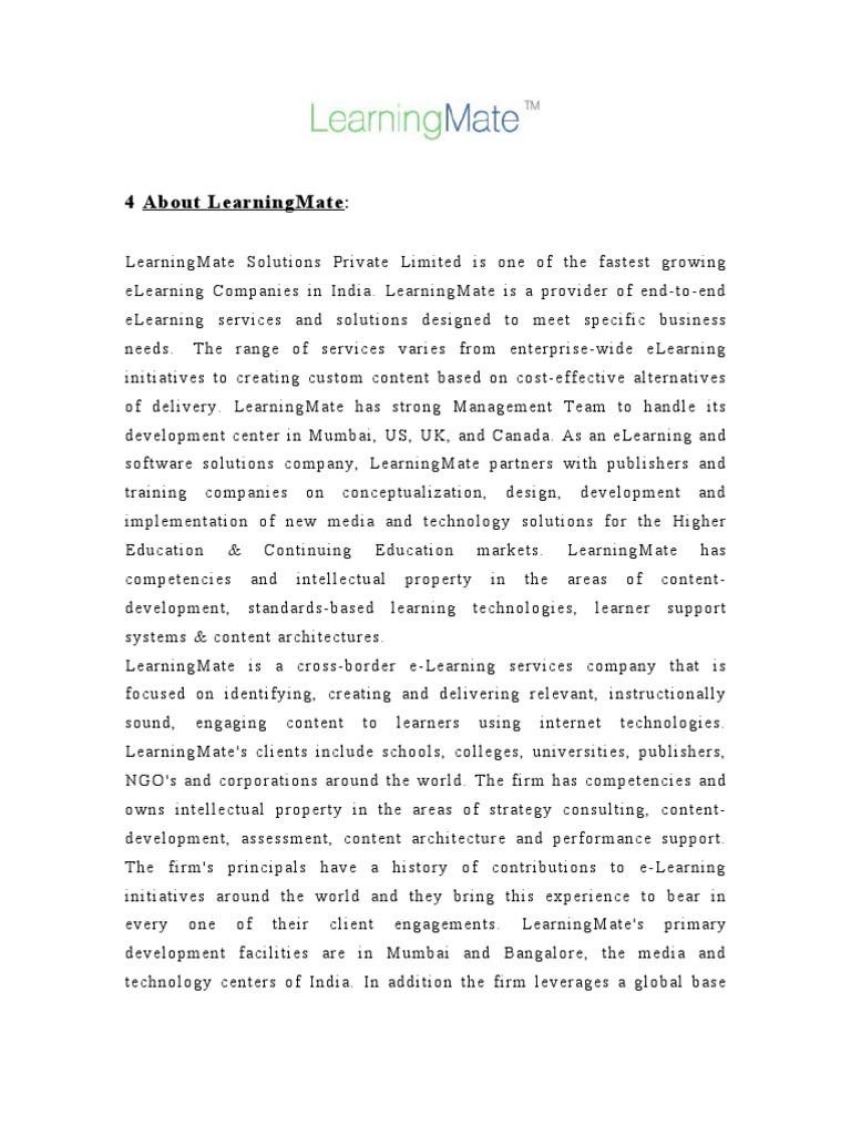 4 About LearningMate | PDF | Educational Technology | Recruitment