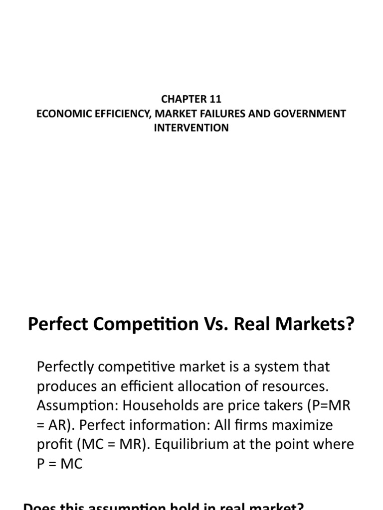 Economic Efficiency and Market Failures | PDF | Externality | Market ...