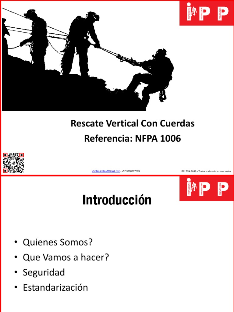 Rescate Vertical Version Nfpa 1006 Ipp 2019 | PDF | Cuerda | Nudo