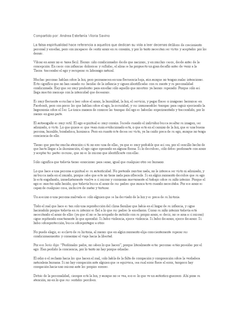 Falsa Espiritualidad Pdf Yo Amor