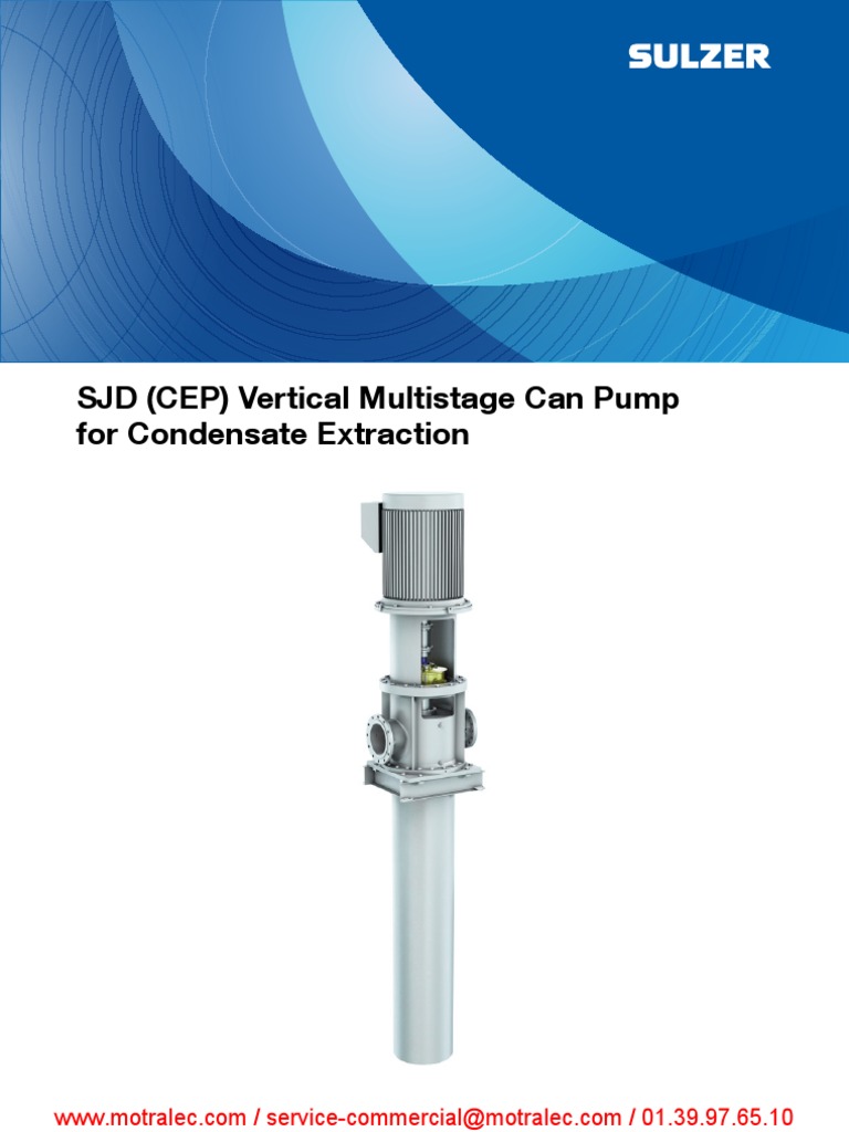 SJD (CEP) Vertical Multistage Can Pump For Condensate Extraction | PDF ...