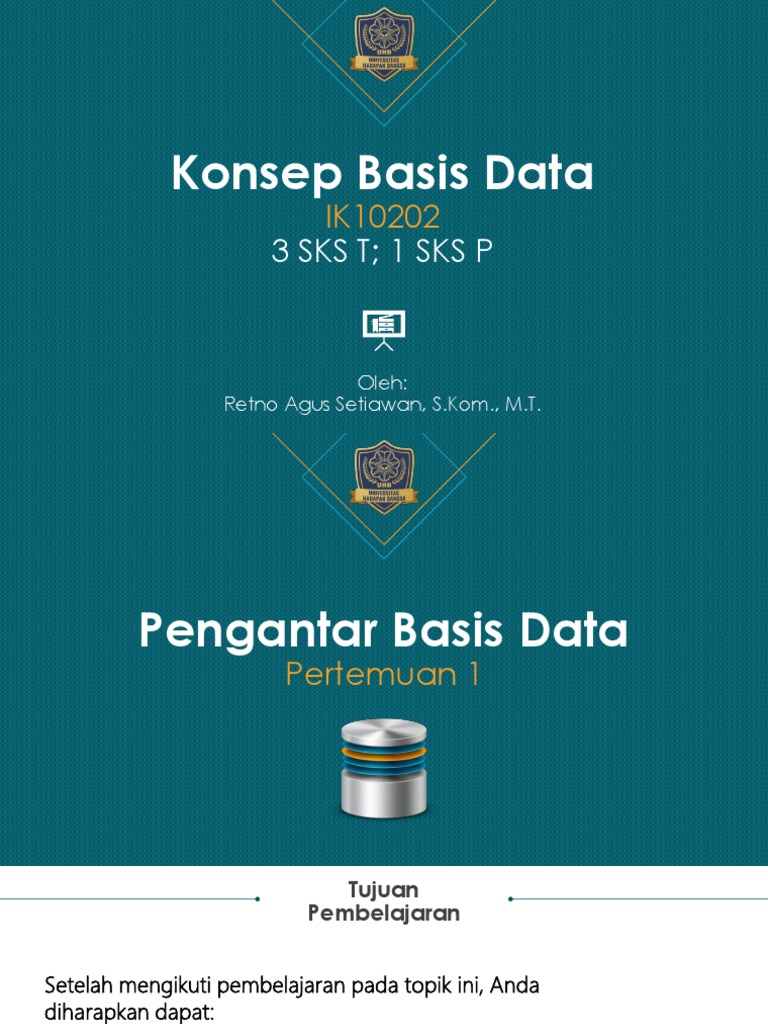 Pertemuan 1 Konsep Basis Data - Pengantar Basis Data | PDF | Karier ...
