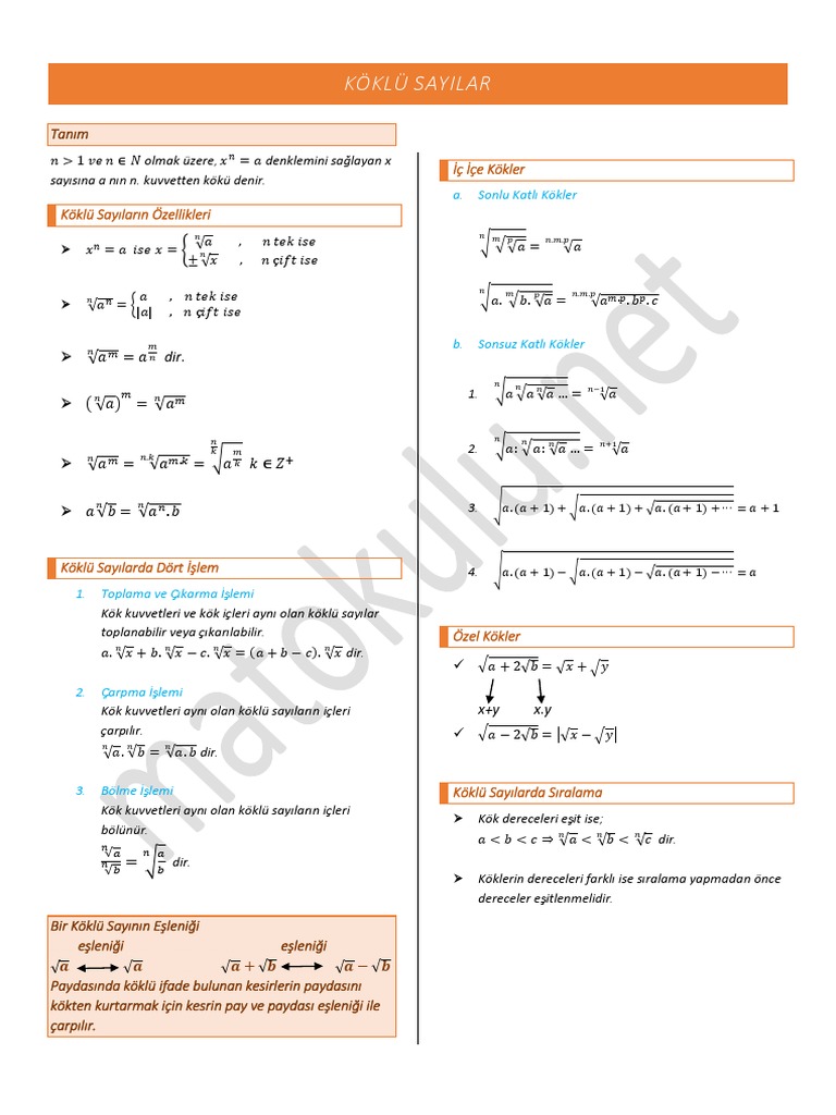 Köklü Sayilar | PDF