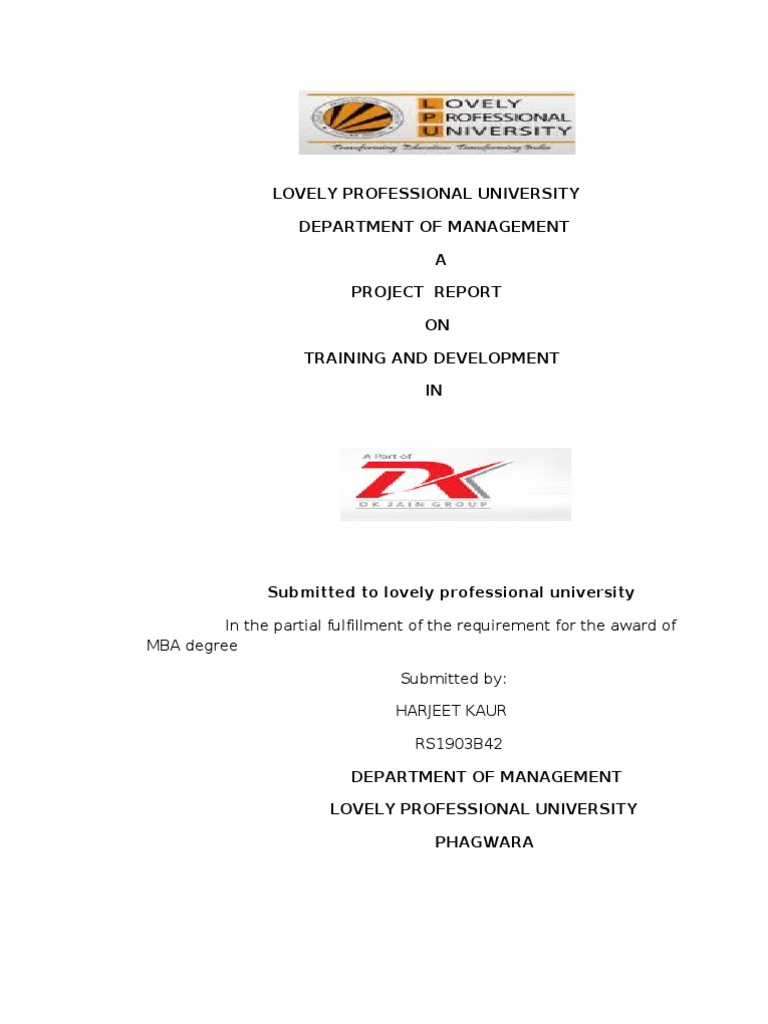 Project Report On Training and Development | PDF | Scientific Method ...