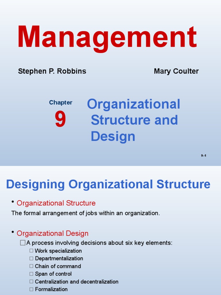 Chapter No. 9 | PDF | Organizational Structure | Decision Making