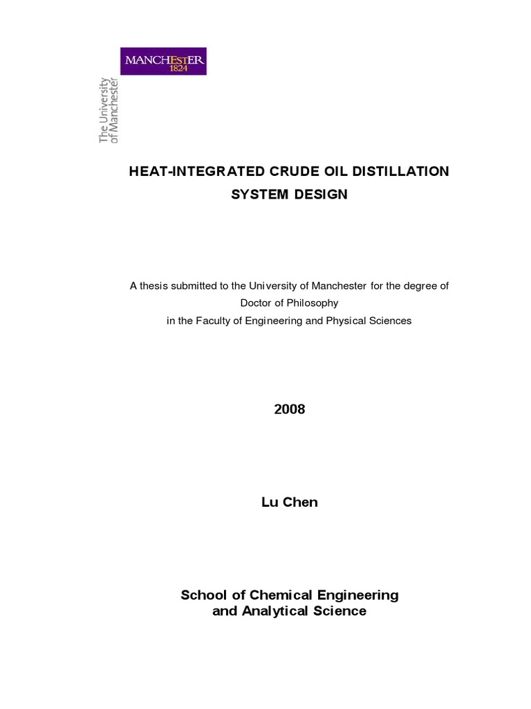 Chen - 2008 - Heat-Integrated Crude Oil Distillation Design | PDF ...
