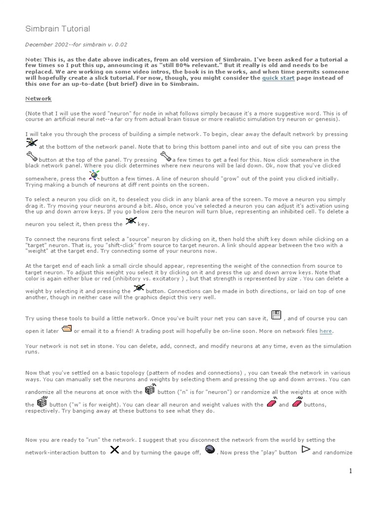 Simbrain Tutorial | PDF | Dimension | Distance