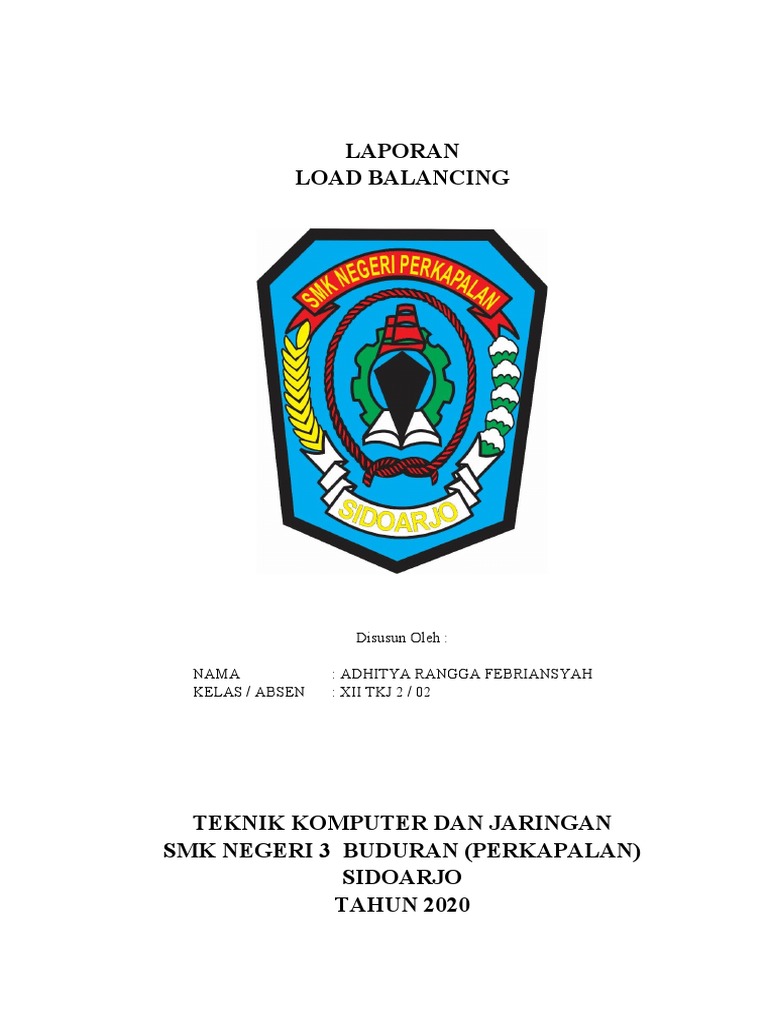 Laporan Load Balancing SMK TKJ | PDF | Komputer | Teknologi & Rekayasa