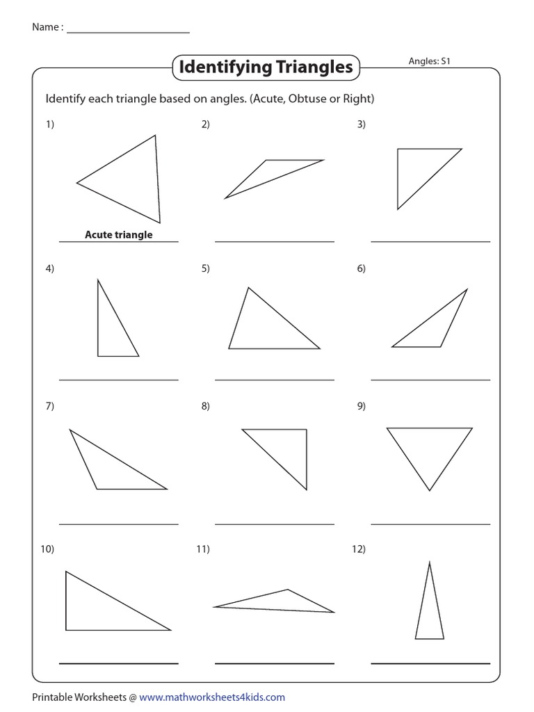 Triangles Classwork | PDF