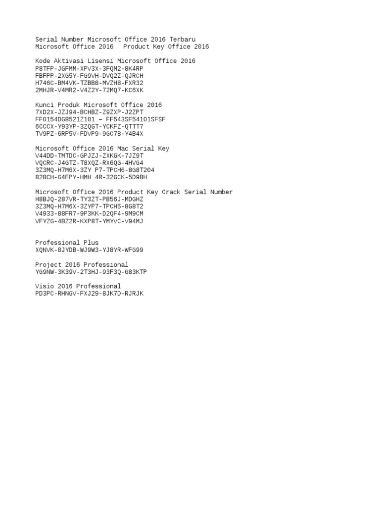 Serial Number Microsoft | PDF