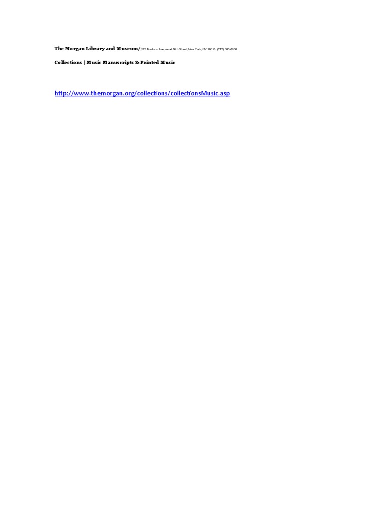 The Morgan Library and Museum | PDF | Art
