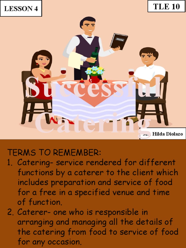 Guidelines for Successful Catering | PDF | Etiquette | Teaspoon