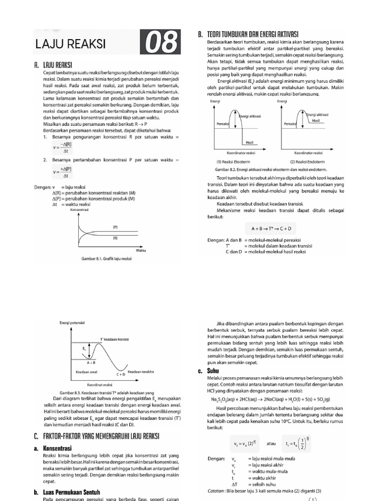 Bank Soal Dan Materi Laju Reaksi | PDF